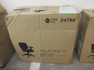 STAPLES Telford II Black Luxura Manager s Chair Model 24799 In Box Assembly Required Damaged Box Auction Auction Nation